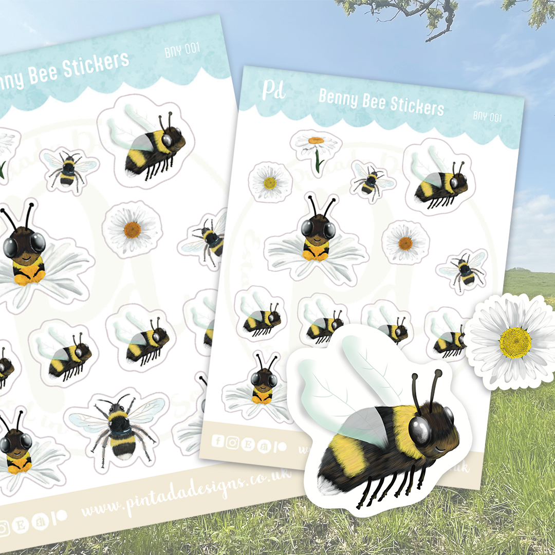 Benny Bee Sticker Sheet – Pintada Designs